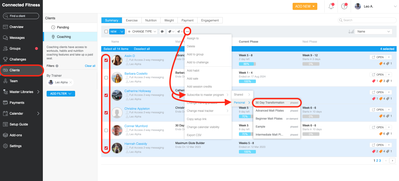 How to Use Master Habit Programs – ABC Trainerize Help Center
