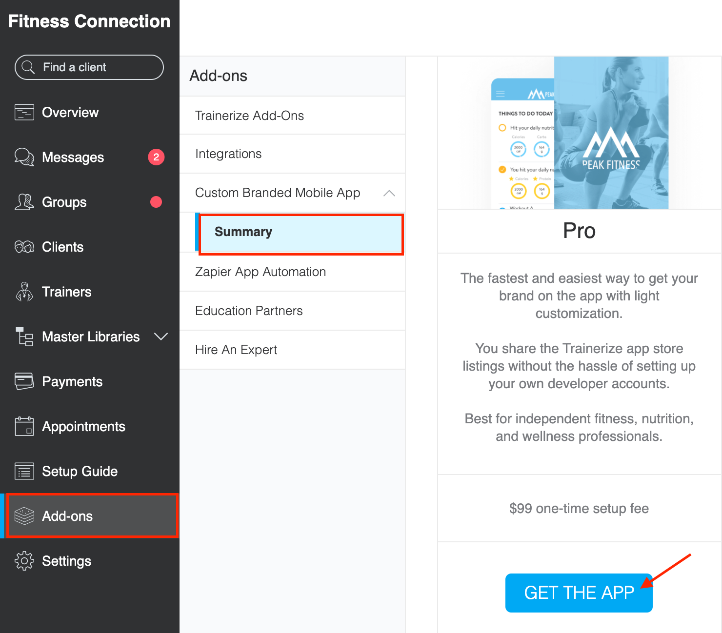Pro Custom Branded App: How to Purchase the Add-on – ABC Trainerize ...