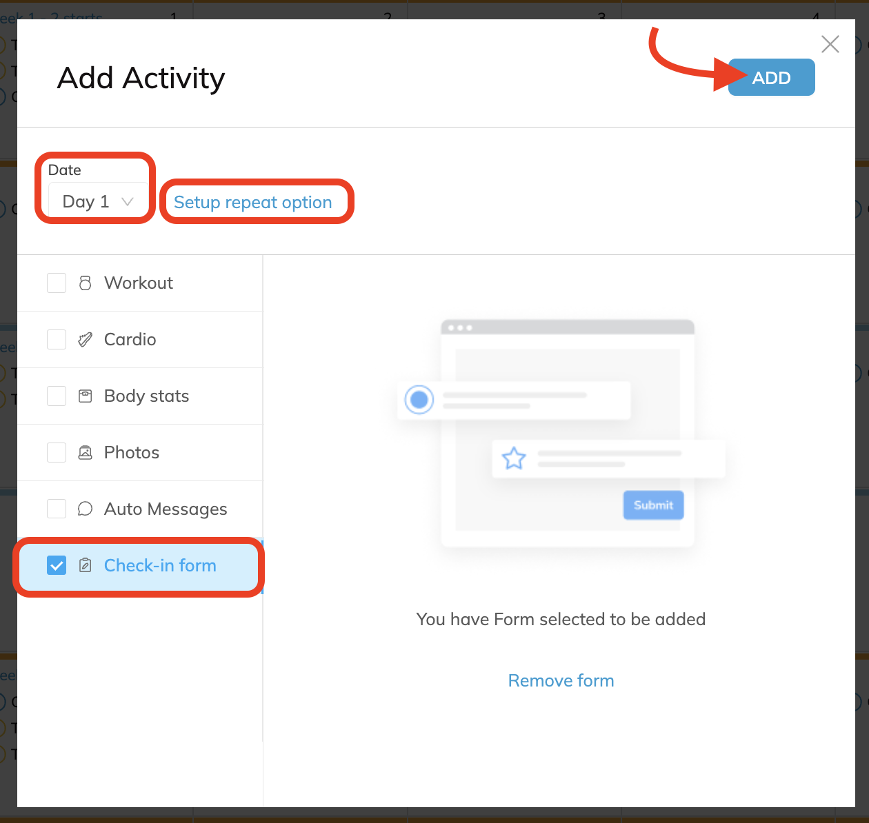 Sharing Check-In Forms with Clients – ABC Trainerize Help Center